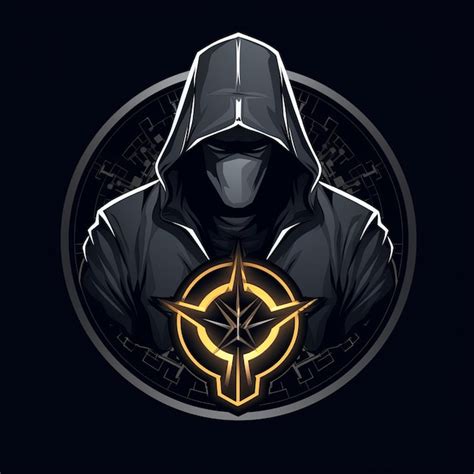 Premium Photo Hooded Hacker Logo Mascot