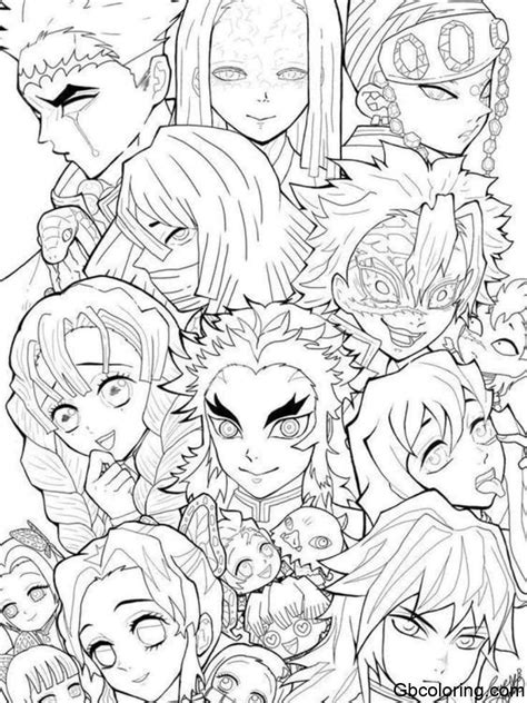 Demon Slayer Coloring Pages Printable Free And Easy