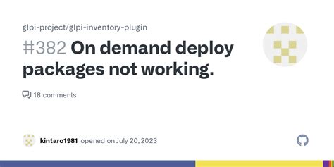 On Demand Deploy Packages Not Working · Issue 382 · Glpi Projectglpi Inventory Plugin · Github
