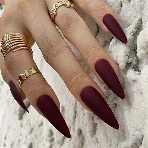 Dark Red Stiletto Nails Ubicaciondepersonascdmxgobmx