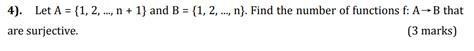 combinatorics number of surjective functions from n 1 elements to n elements mathematics