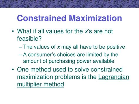 Ppt Constrained Maximization Powerpoint Presentation Free Download Id409847