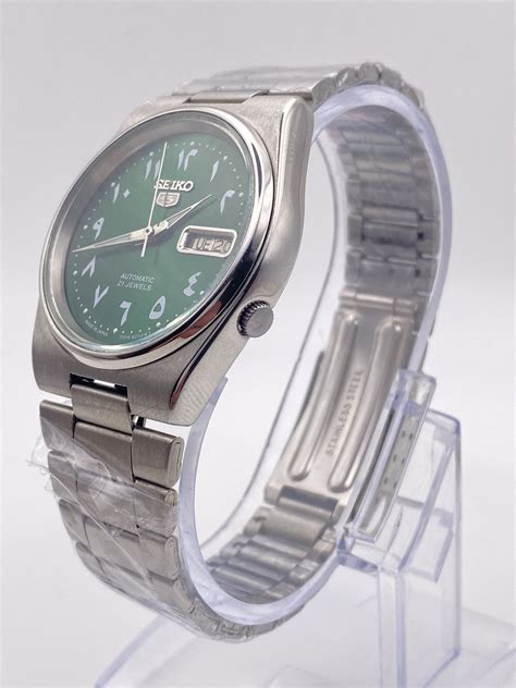 Seiko × Vintage Seiko 5 Automatic 7009 Olive Green Arabic Dial Grailed