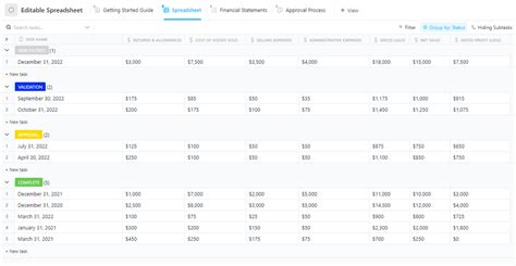 Editable Spreadsheet Template By Clickup™