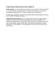 Effective Project Paper Outline Topics Subtopics And Course Hero