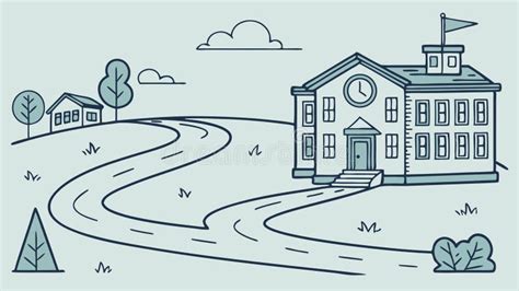 Classic School Building Timeless Education Vector Design Generative