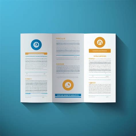 비즈니스 트리 폴드 브로셔 디자인 프리미엄 Ai 생성 이미지