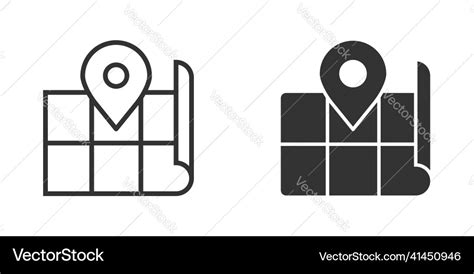 Map Pin Icon In Flat Style Gps Navigation Vector Image