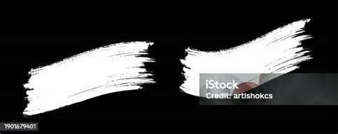 붓 세트 브러쉬 획 템플릿 그런 지 디자인 요소 흰색 수채화 질감 붓 스트로크입니다 더러운 조난 텍스처 배너 벡터 일러스트 레이 션 개체 그룹에 대한 스톡 벡터 아트 및