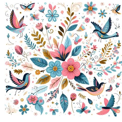 Scalable Pattern For The Spring Premium Ai Generated Image