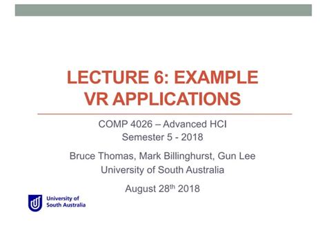 Comp 4010 Lecture 6 Vr Applications Pdf