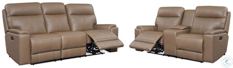 Bryant Tuscan Tan Leather Power Reclining Living Room Set From Leather