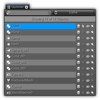 NRGeditor Manual Outliner