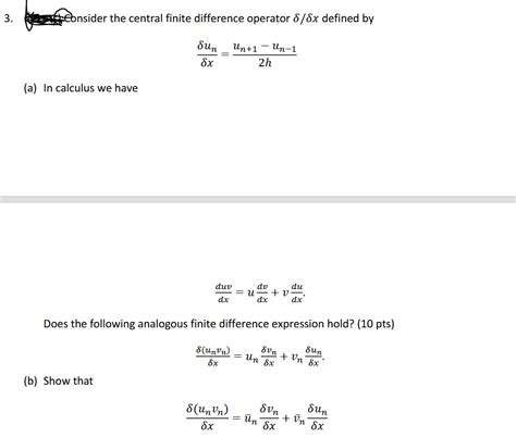 Solved 8 Eonsider The Central Finite Difference Operator