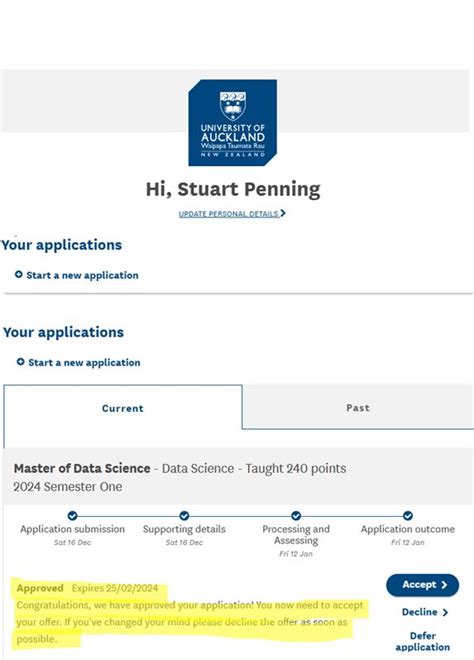 Stuart Penning On Linkedin Auckland University Accepted My Application As Well What To Do