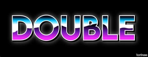 Double Text Effect And Logo Design Word