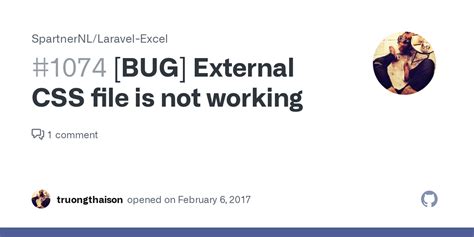 [bug] external css file is not working · issue 1074 · spartnernl laravel excel · github