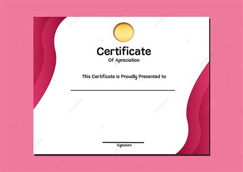 Simple Certificate Template Download On Pngtree
