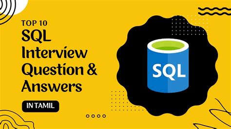 Sql Interview Questions And Answers For Freshers Crack Interview Tamil Part 1 Youtube