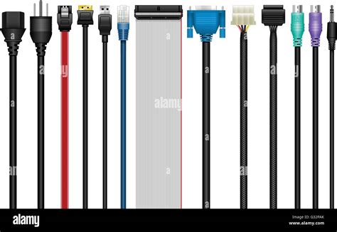 Computer Cables Connectors Technology Stock Vector Image Art Alamy