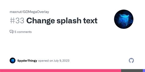 Change Splash Text Issue Maxnut GDMegaOverlay GitHub