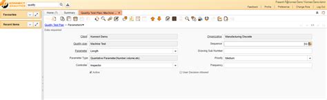Parameters Konnect Erp Help