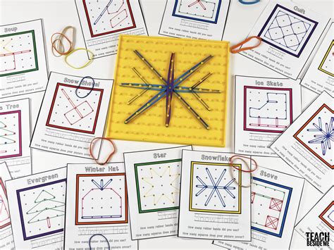 Winter Geoboard Pattern Cards Teach Beside Me