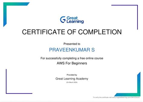 Aws Cloudcomputing Greatlearning Continuouslearning Praveen Kumar