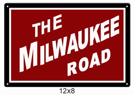 Vintage Style Railroad The Milwaukee Road Advertising Metal Sign