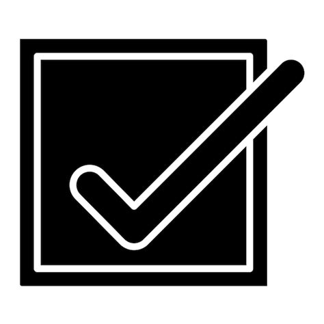 Premium Vector Checkbox Glyph Solid Black Illustration