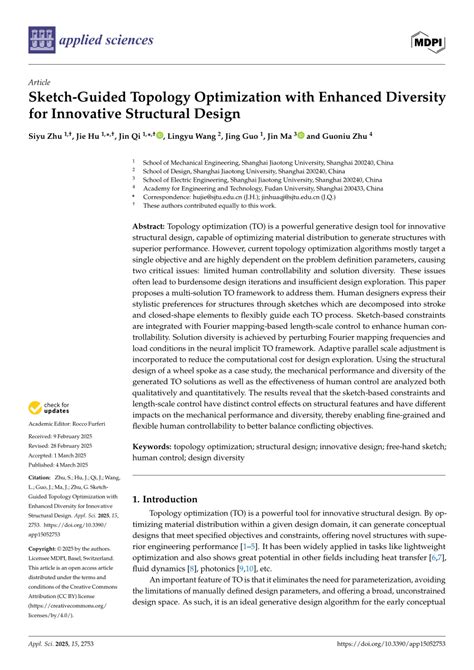 Pdf Sketch Guided Topology Optimization With Enhanced Diversity For Innovative Structural Design