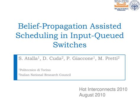 ppt belief propagation assisted scheduling in input queued switches powerpoint presentation