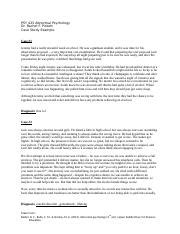 Sexual Dysfunction Docx PSY Abnormal Psychology Dr Rachel F Pickett Case Study Example