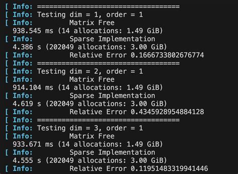 Matrix Free Differentiation General Usage Julia Programming Language
