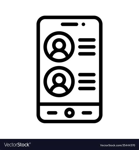 Messaging App Icon Mobile Application Royalty Free Vector