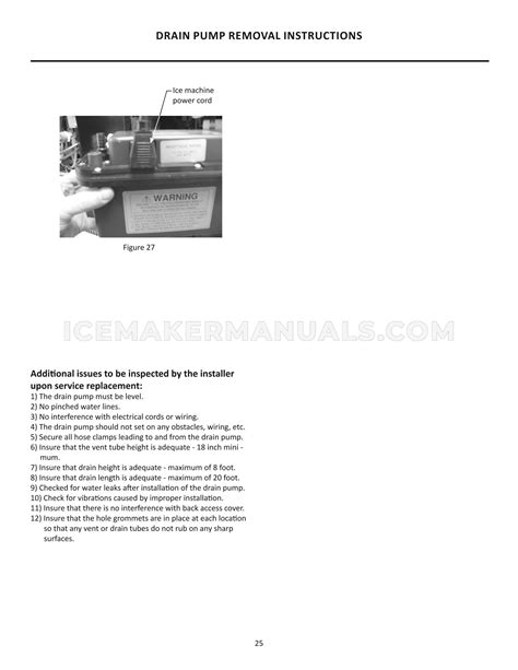 Marvel 30imtbsfr Ice Machine Clear Ice Machine Installation Operation