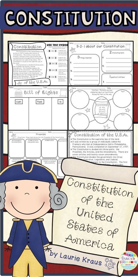 Constitution Activities Worksheets Printable Word Searches