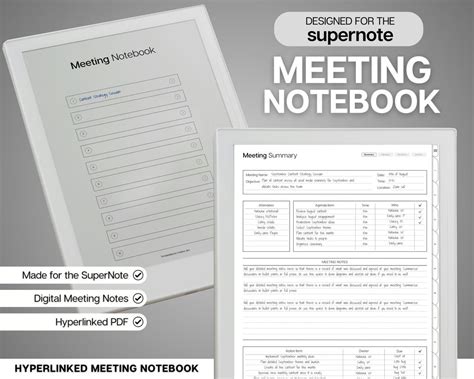 Template For Supernote Meeting Notes Supernote Template Meeting