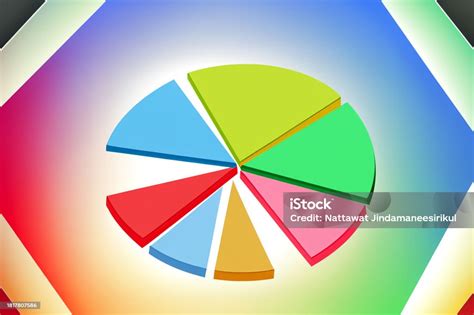 아름다운 여러 색상의 기하학적 배경에 다양한 파이 그래프의 그래픽 배경 그래픽 예술에 대한 스톡 사진 및 기타 이미지 예술 원형 차트 0명 Istock