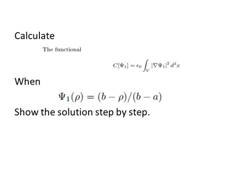 Calculate The Functional When Show The Solution Step Chegg