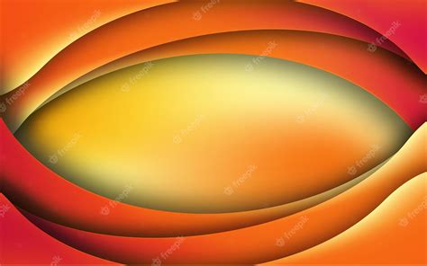 Premium Vector Abstract Wave Shape Orange Color Papercut Background