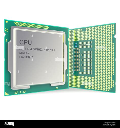 Modern Multicore Cpu Isolated On White Background 3d Illustration
