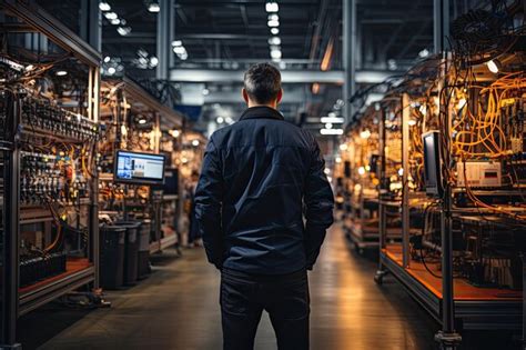 premium ai image electrical engineer programming for automation