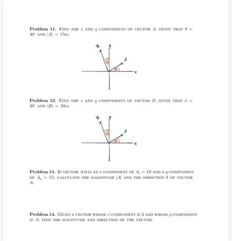 Solved Problem FIND THE X AND Y COMPONENTS OF VECTOR A Chegg
