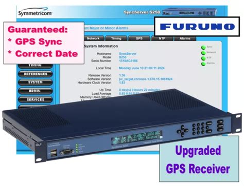 Symmetricom Syncserver 1520r S250 Upgraded Furuno Gps Ntp Network Time Server £499 63 Picclick Uk