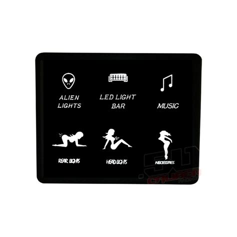6 Way 12v Switch Touch Panel Switch Custom Design Sexy Button Labels
