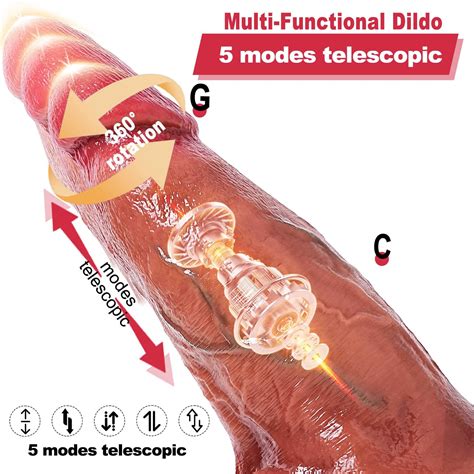 Xxl Large Big Thrusting Heating Vibrator Dildo Telescopic Women G Spot