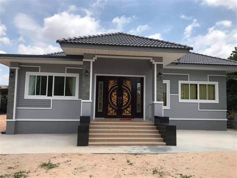 บ้านพักอาศัยชั้นเดียว 3 ห้องนอน 1 ห้องน้ำ งบ 990 000 บาท ไอเดียสร้างบ้าน การออกแบบบ้าน