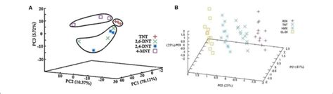 Principal Component Analysis Score Plot For A Tnt 26 Dnt Download Scientific Diagram