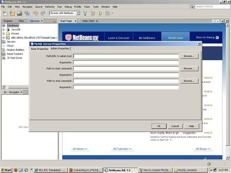 how to register mysql database server and mysql workbench with netbeans ide